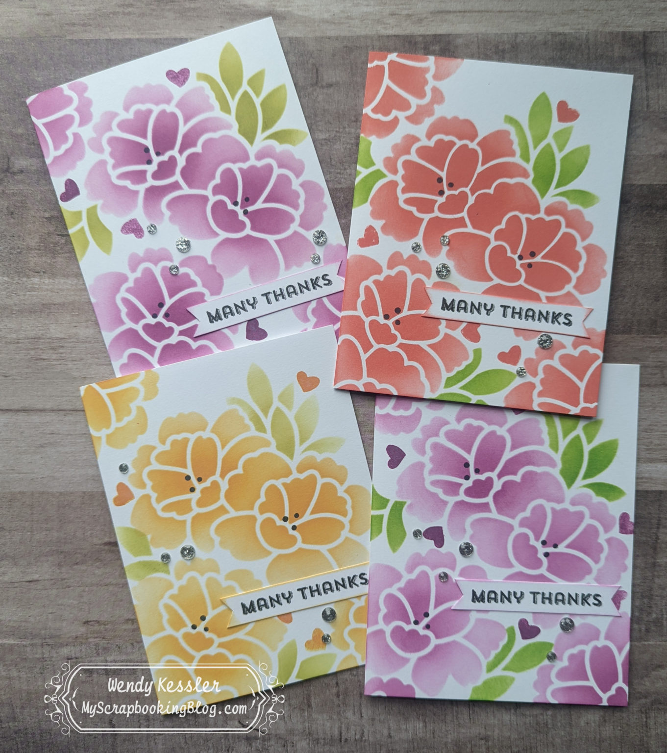 Stencil Cards - My Scrapbooking Blog